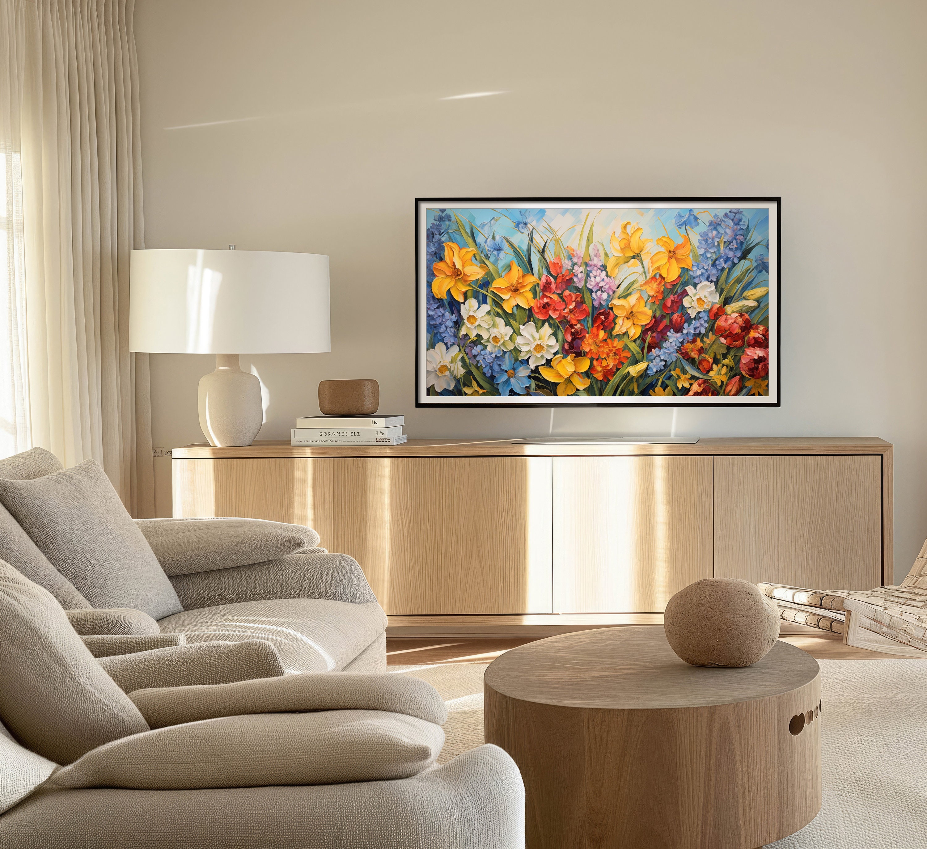 Samsung Frame TV Art Spring Flowers Frame TV Art Floral Colorful ...