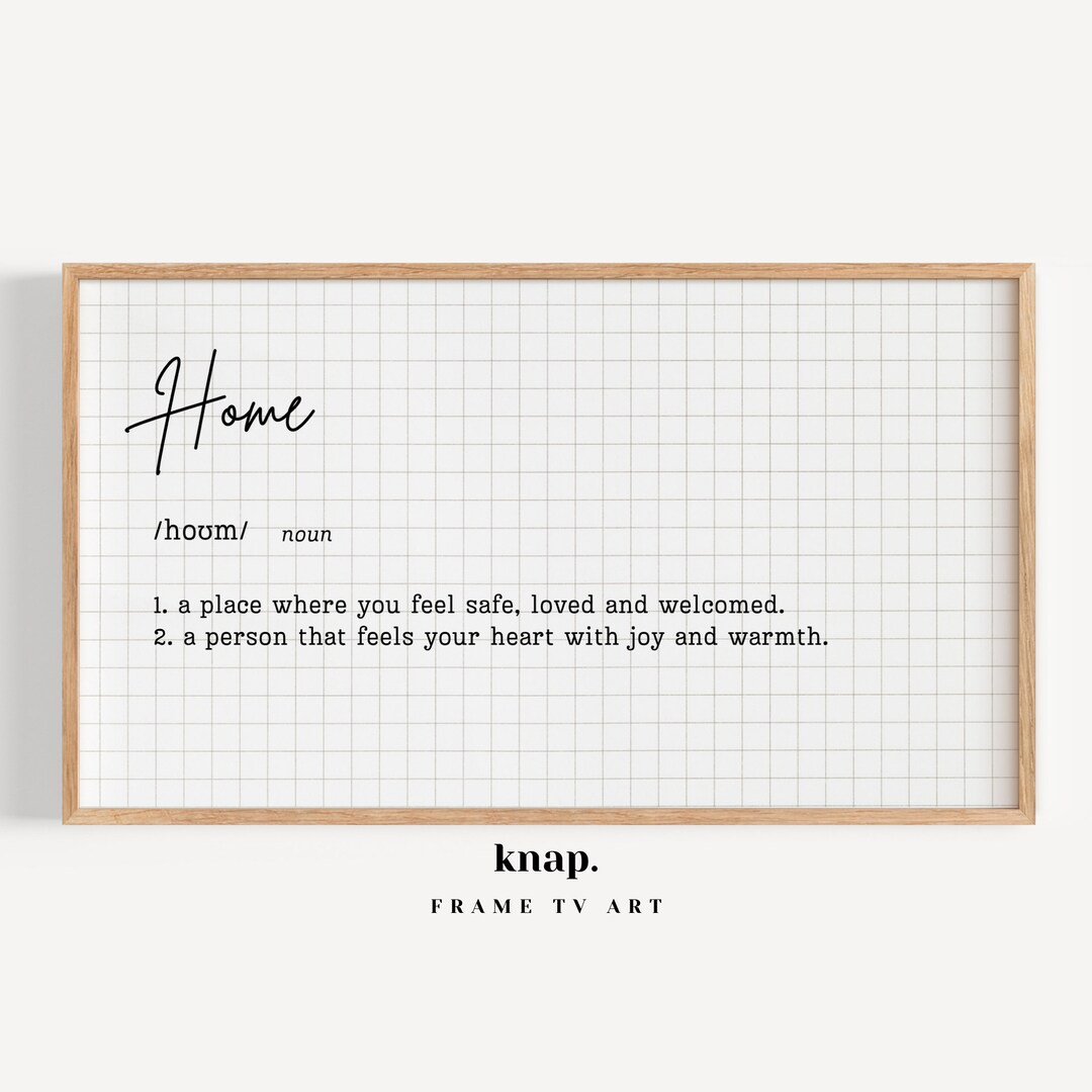 Samsung Frame TV Art Home Quote Text Definition Frame TV Art Living ...