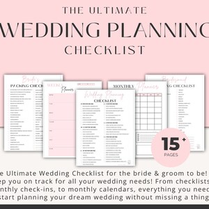 The Ultimate Wedding Planning Checklist - Etsy