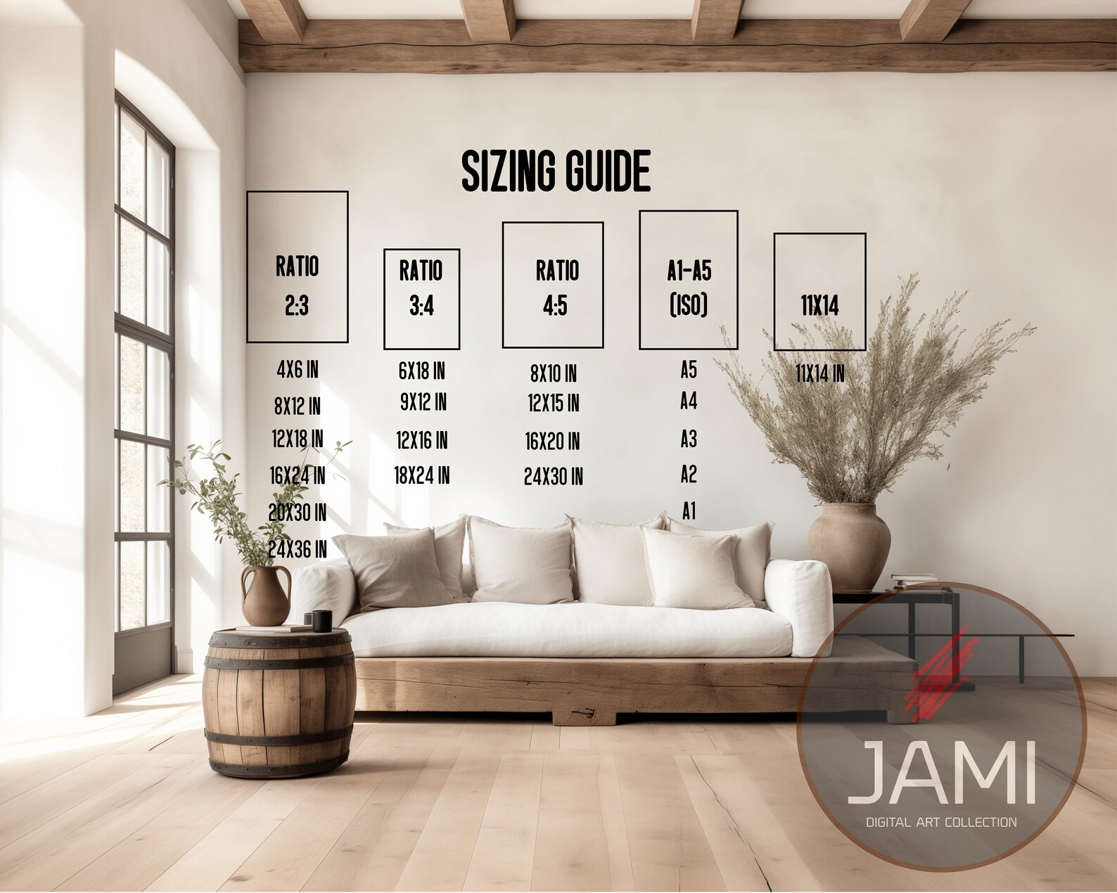 Wall Art Size Guide, Frame Size Guide, Print Size Guide, Comparison ...
