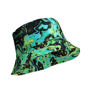 Lime Luminosity Trippy Lime Green and Black Rave Ready Reversible ...