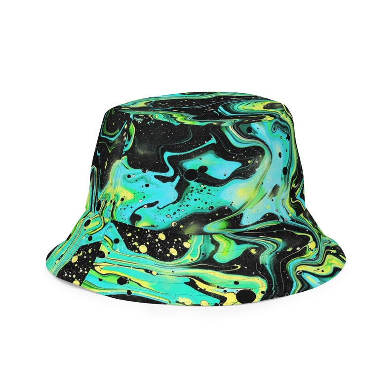 Lime Luminosity Trippy Lime Green and Black Rave Ready Reversible ...