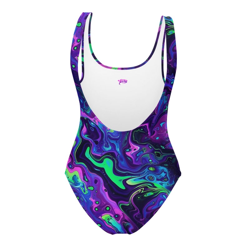 Psychedelic Splash Trippy Summer Vibes Rave One-piece Swimsuit - Etsy
