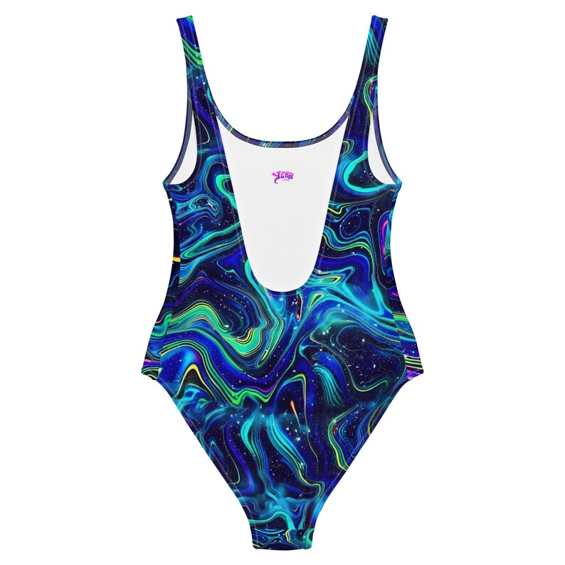 Cosmic Drift Wanderlust Neon Blue Womens Rave Summer Vibes Poolside One ...