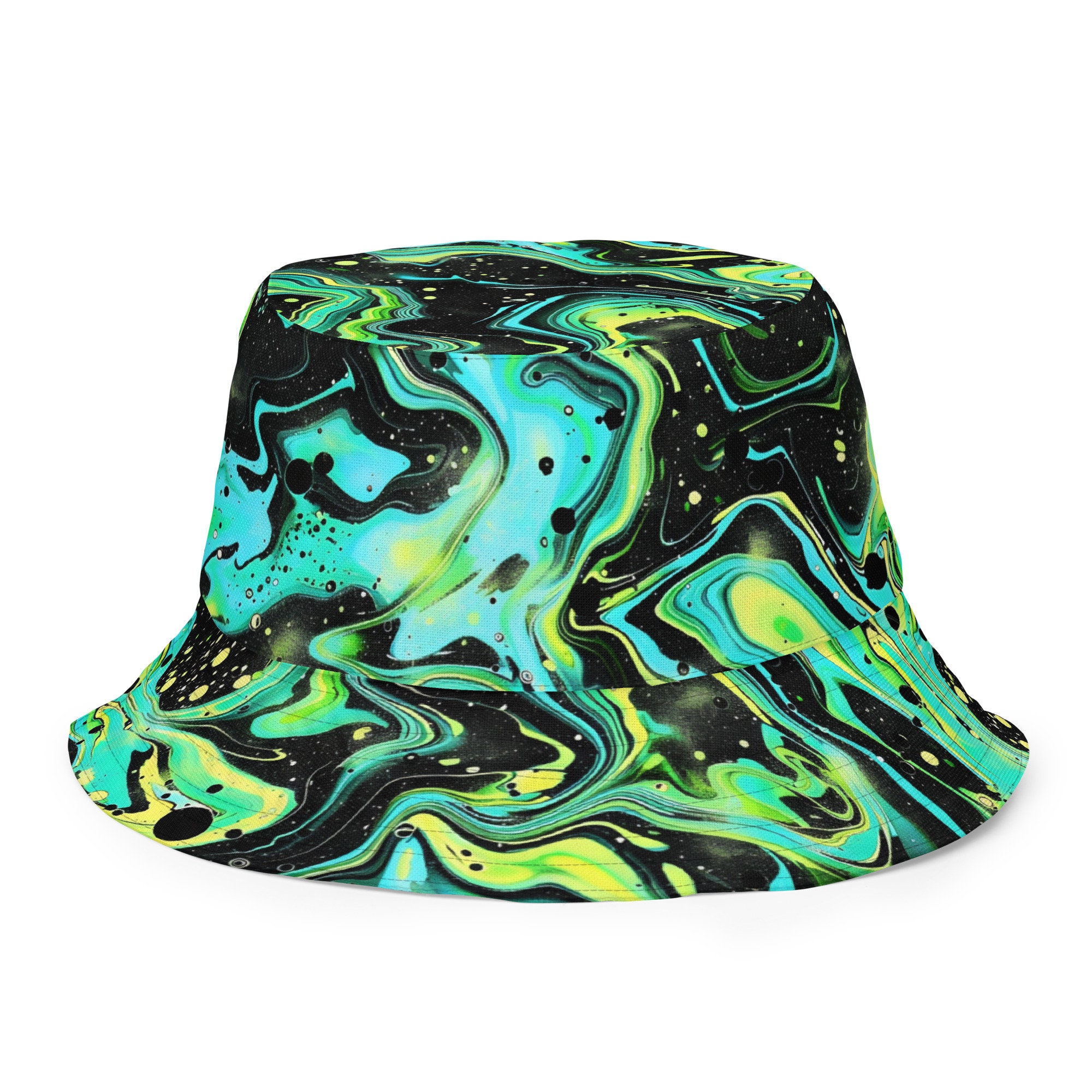 Lime Luminosity Trippy Lime Green and Black Rave Ready Reversible ...