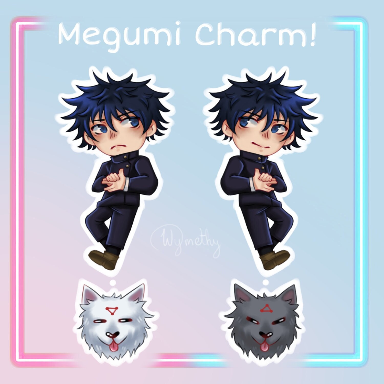 JJK Megumi Fushiguro Demon Dogs Connection Charm - Etsy