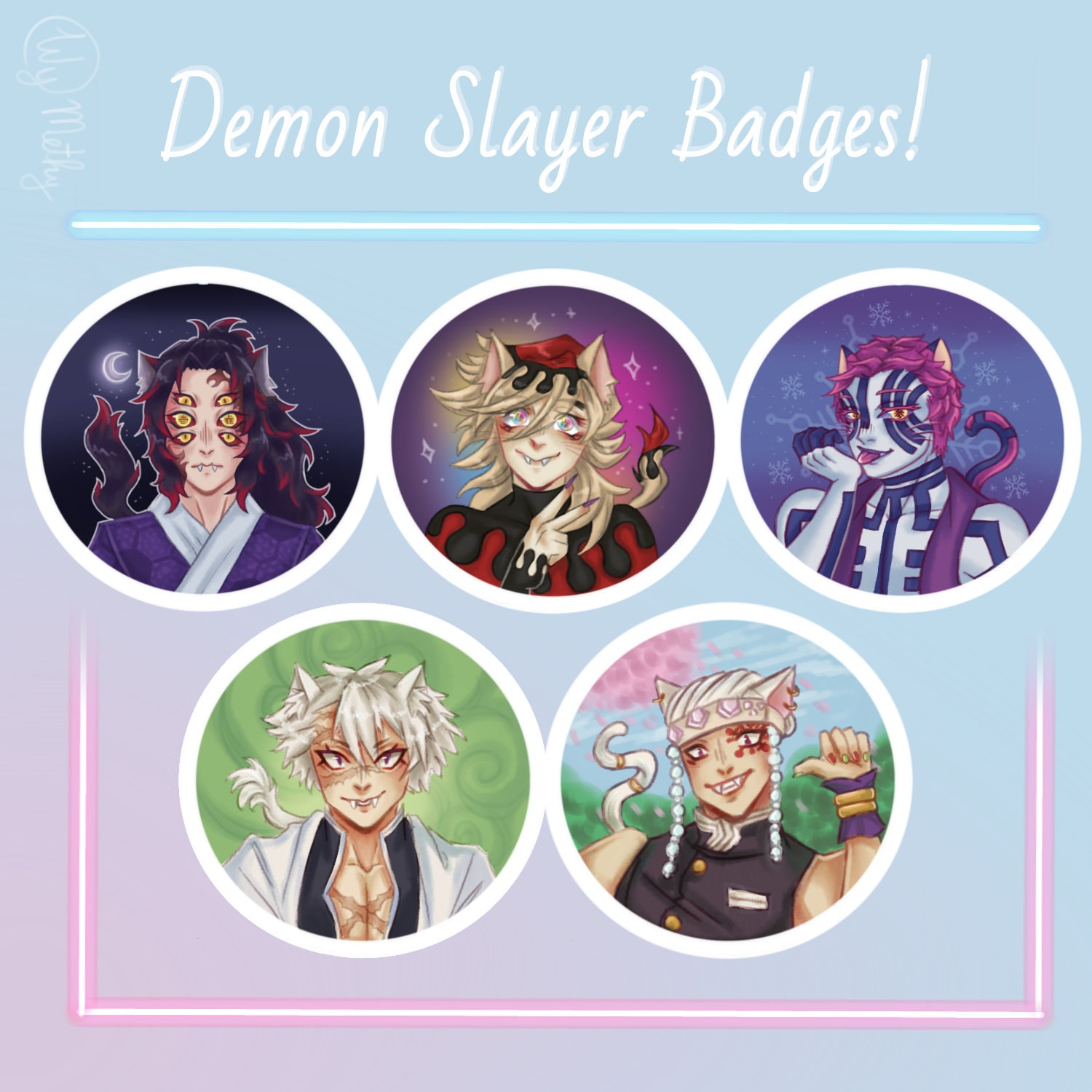 KNY Demon Slayer Badges - Etsy