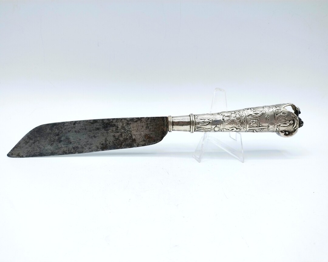 Silver Knife Handle With Original Steel Blade, 18th Century - Etsy