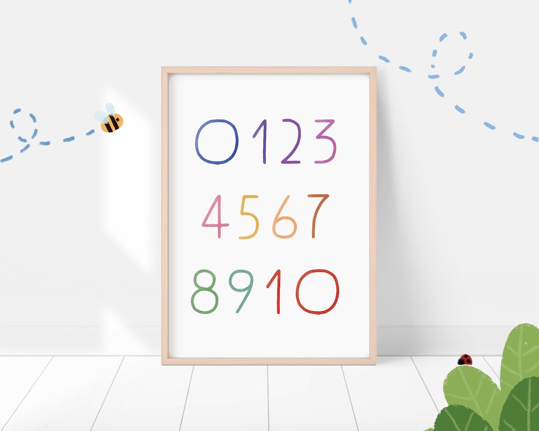 Numbers 0-10 Poster, Playroom Decor (digital Download) - Etsy