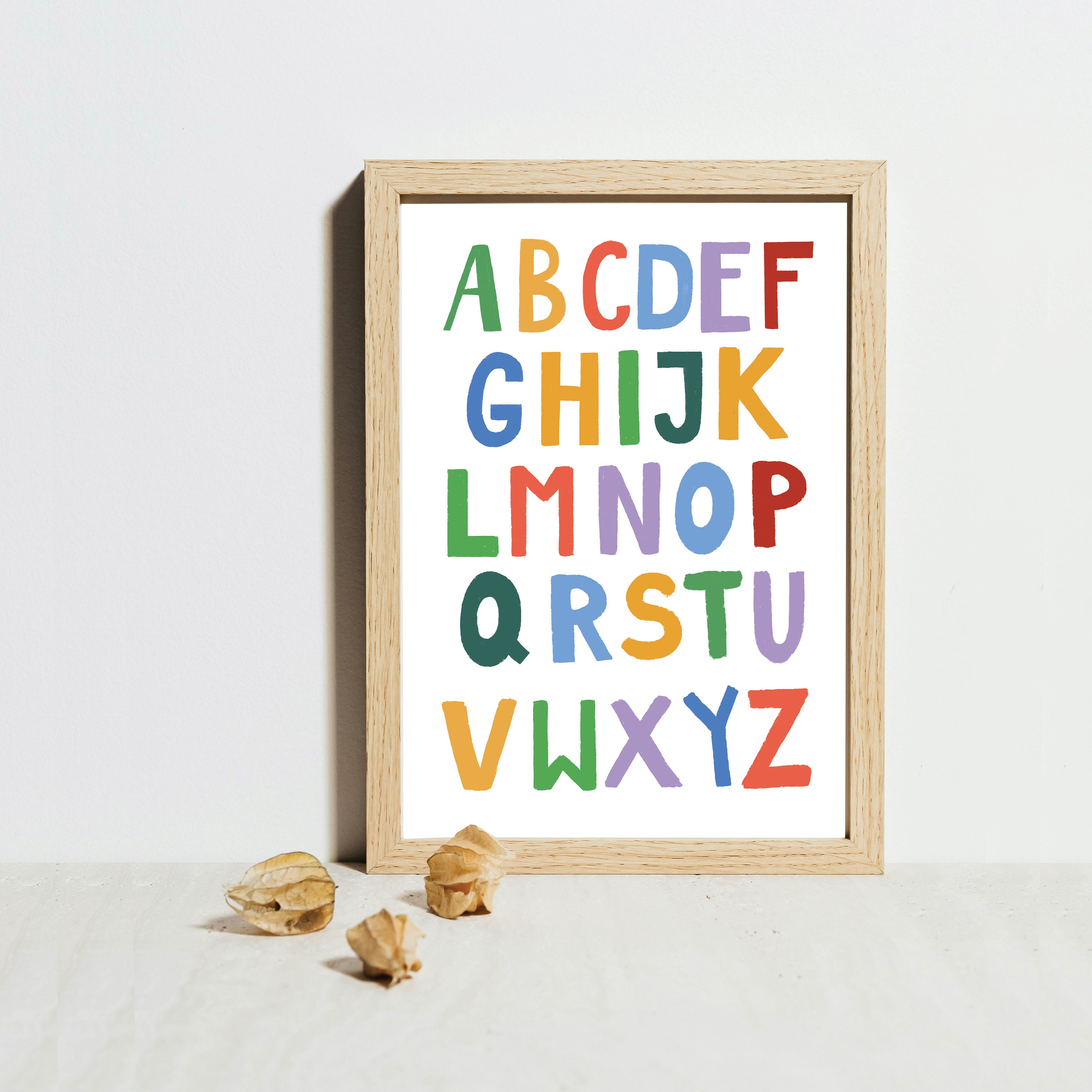 Alphabet Poster, Colorful Alphabet Poster for Nursery Room, Educational ...