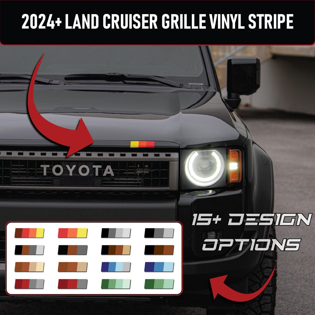 2024+ Toyota Land Cruiser Grille Vinyl Stripe | Heritage Colors, TRD - Etsy