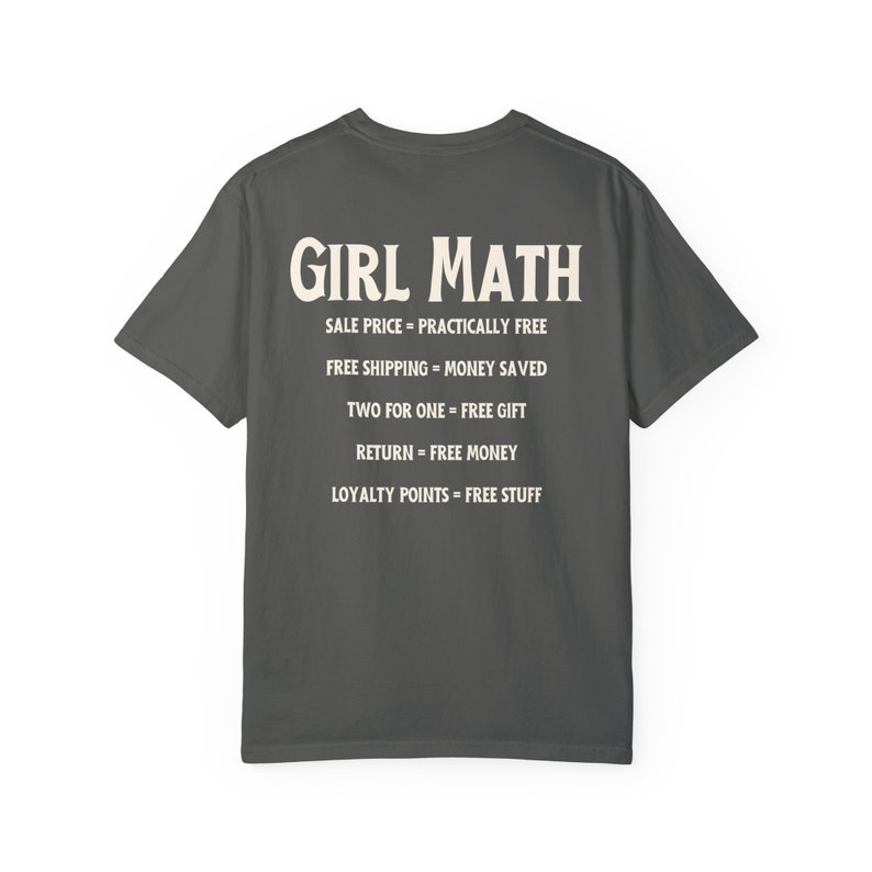 Girl Math T-shirt, Funny Graphic Shirt, Tik Tok Trend, Aesthetic Girl ...
