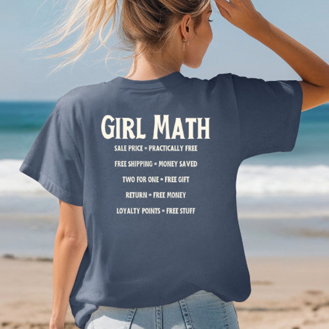 Girl Math T-shirt, Funny Graphic Shirt, Tik Tok Trend, Aesthetic Girl ...