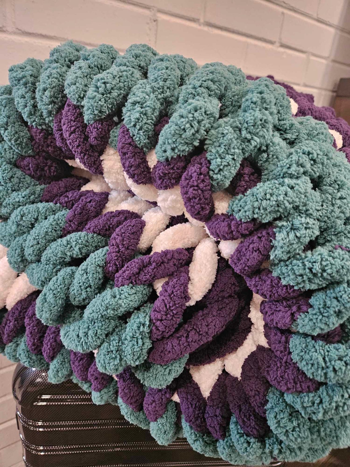 Homemade Chunky Knit Blanket, Throw Blanket, Size 35''x55'', Soft ...