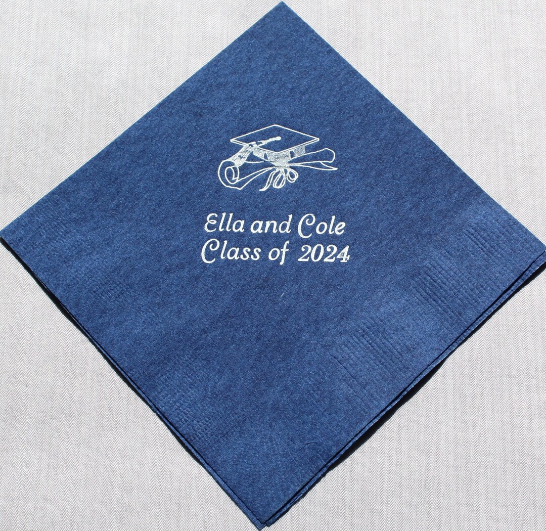 200 Personalized Graduation Party Cocktail Beverage Napkins Made to ...