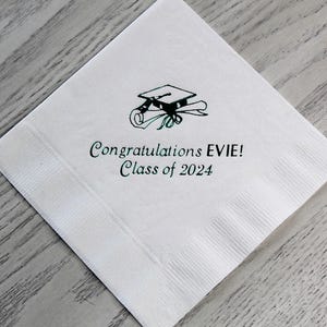 50 Personalized Graduation Napkins Custom Graduation Cocktail Napkins ...