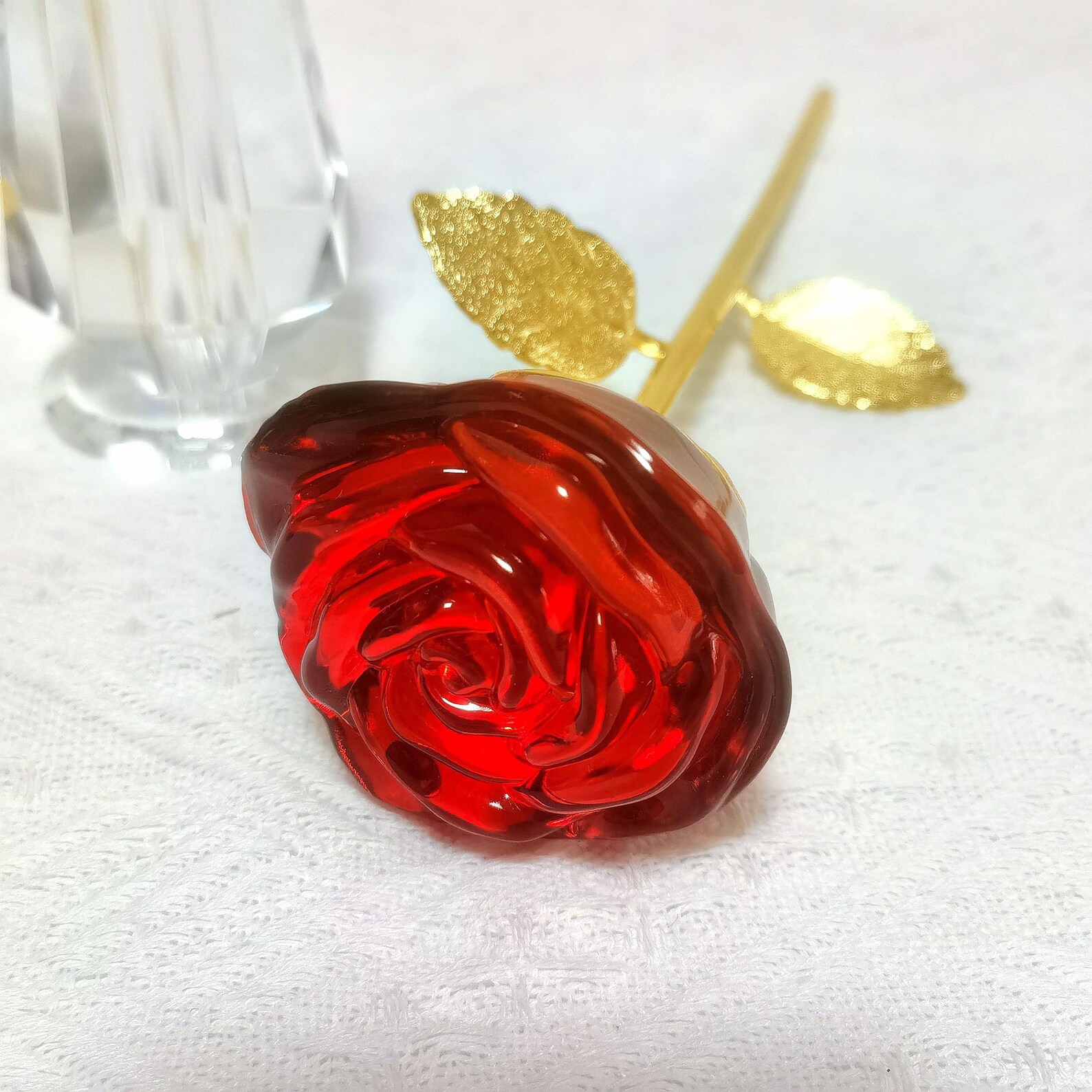 Handcrafted Stained Glass Rose Flowers: Perfect Gift for Her, Exquisite ...