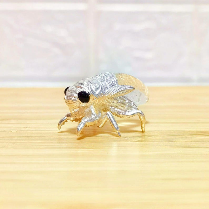 Gold Plated Copper Cicada Statue: Exquisite Desk Ornament, Symbol of ...