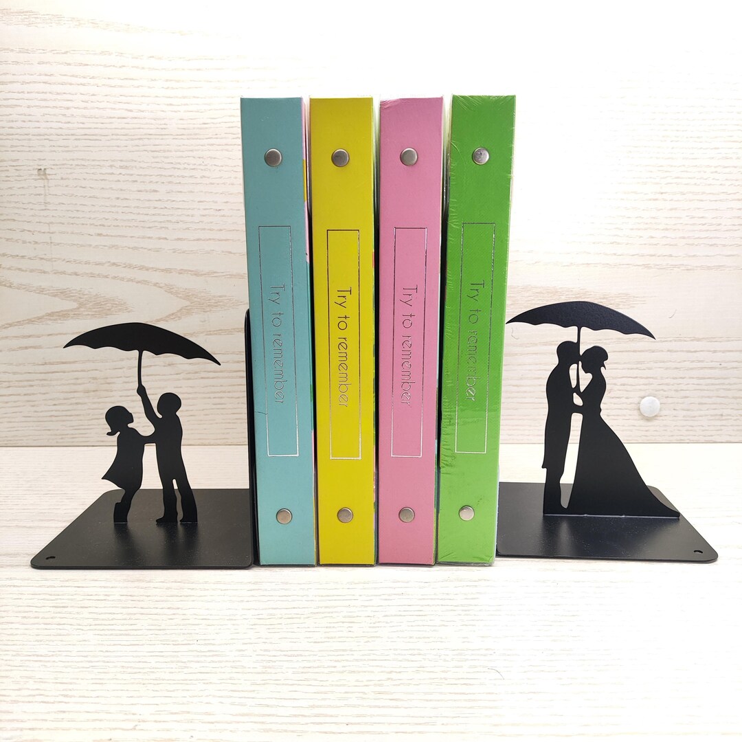 Romantic Metal the Trilogy of Life Bookends: Great Gift for Book Lovers ...