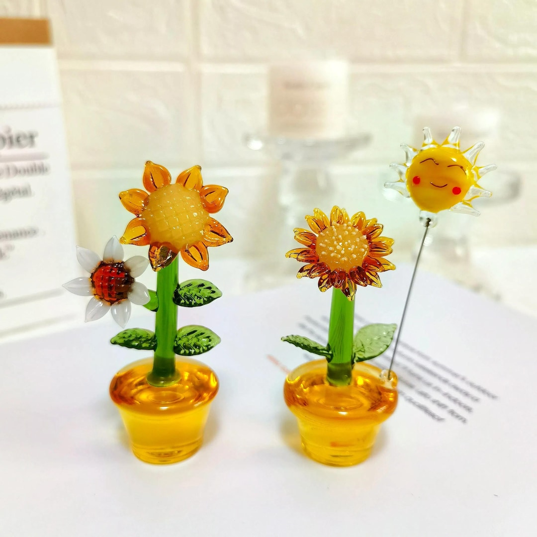 Handcrafted Stained Glass Sunflower: Ideal Home Decor Gift With Nature ...