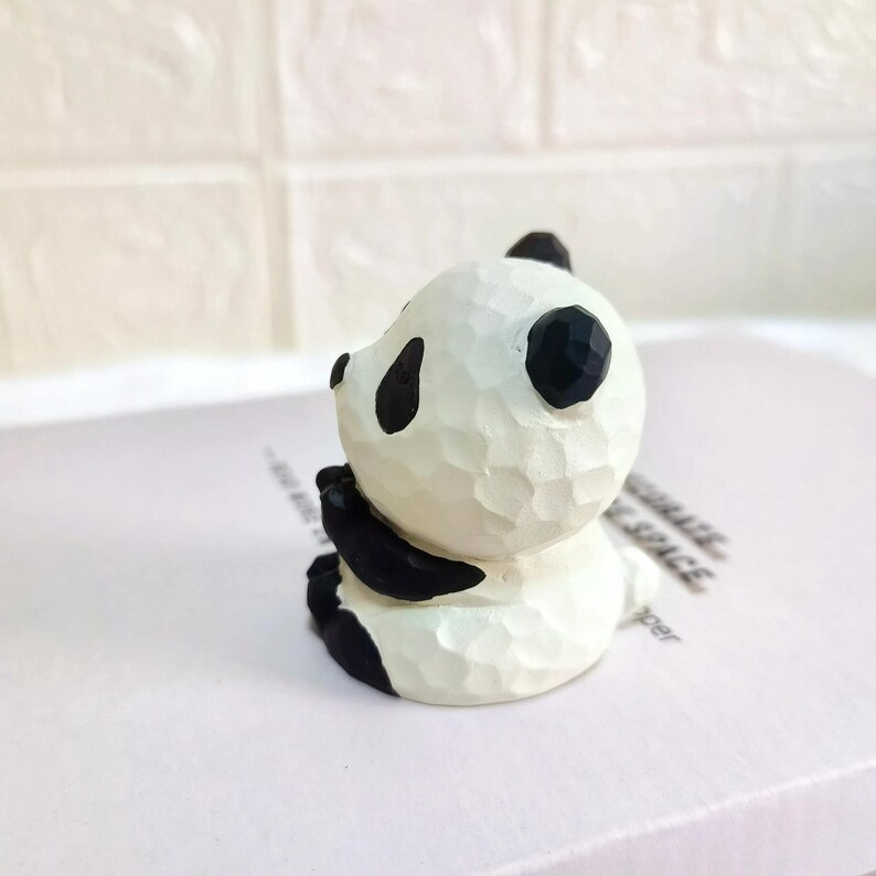 Handcrafted Cute Panda Figurines: Handmade Resin Panda Figures for Home ...