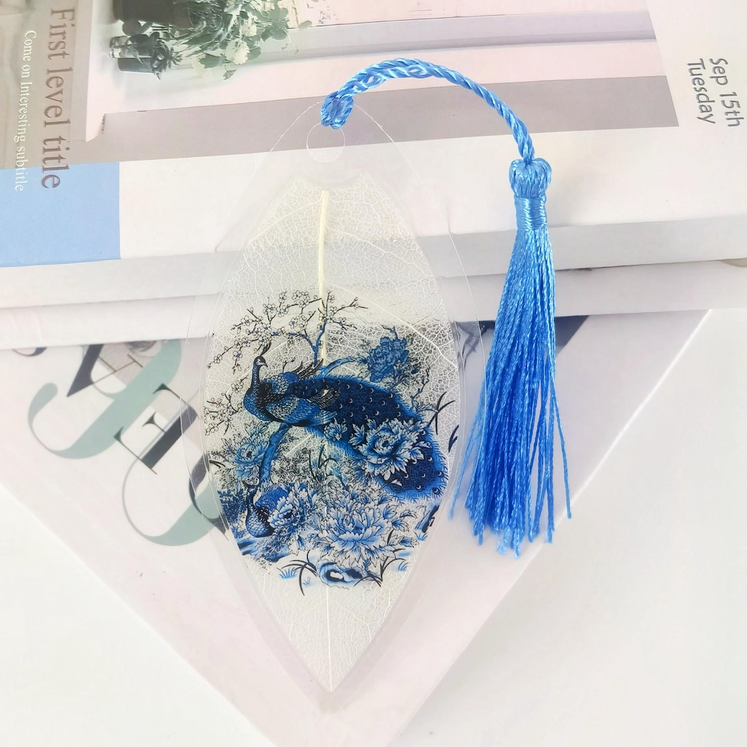 Elegant Leaf Vein Bookmark: Delicate Tassel & Exquisite Hand Drawn ...