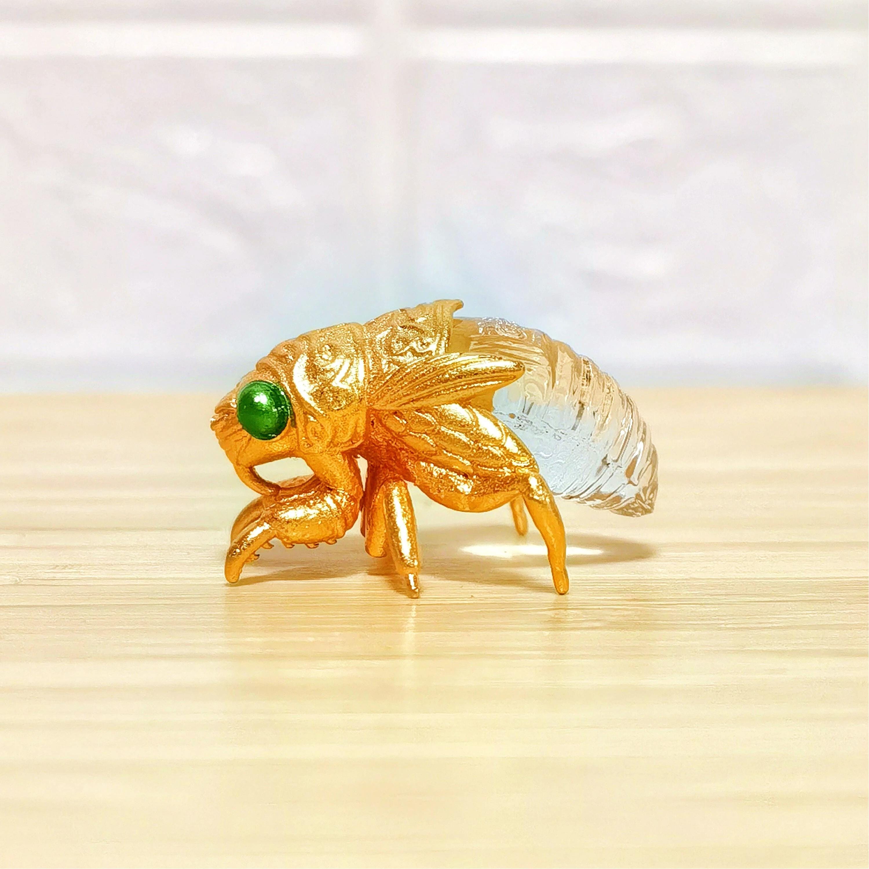 Gold Plated Copper Cicada Statue: Exquisite Desk Ornament, Symbol of ...