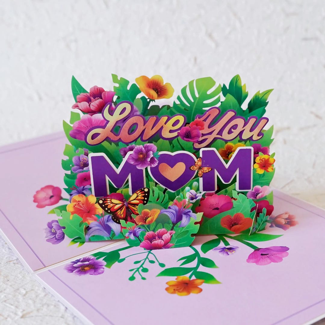 Three Designs 3D Butterfly Floral Pop-up Mother's Day Card : Perfect ...