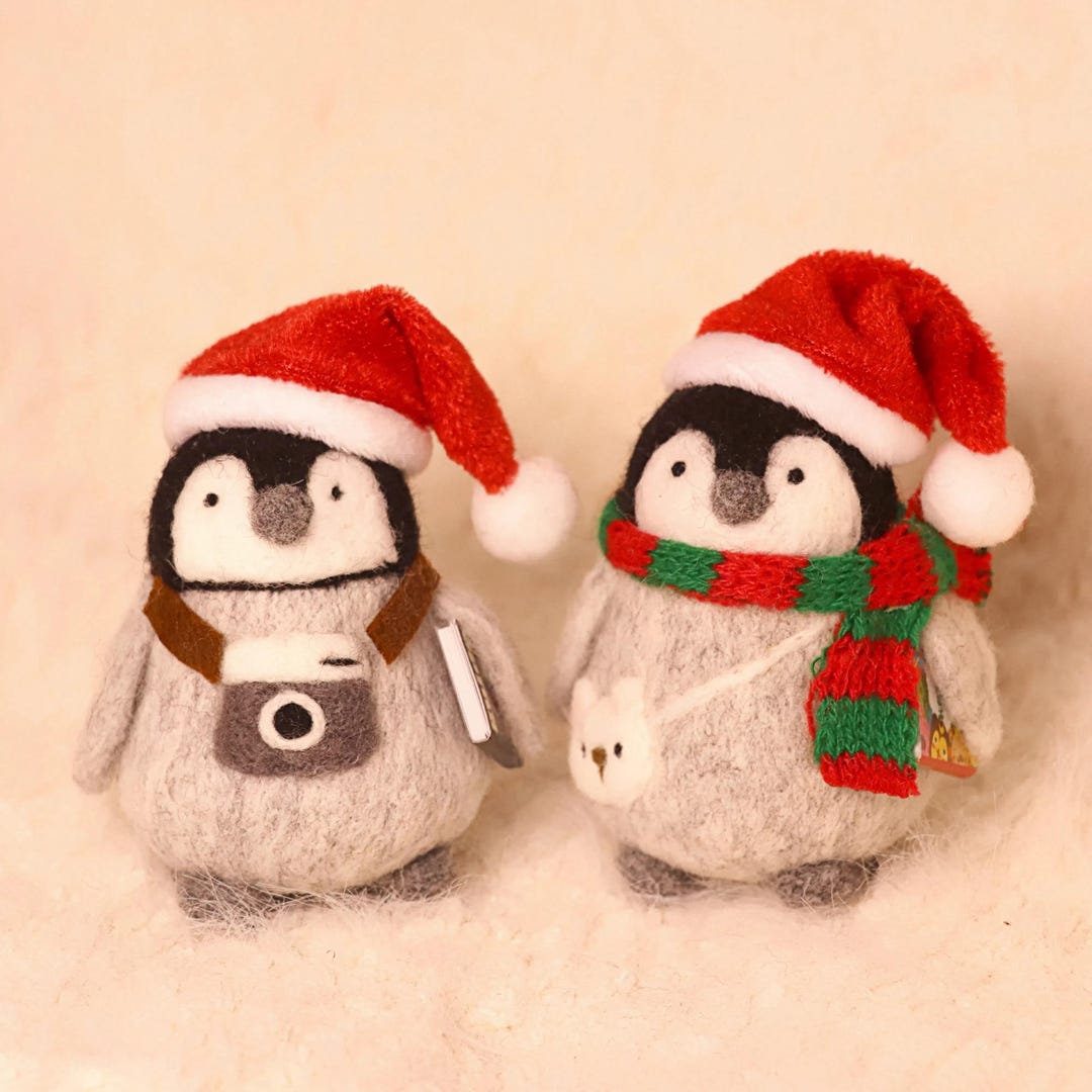Handcrafted Felted Wool Penguin Christmas Ornament - Etsy