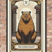 Wall Art Capybara Tarot the Hierophant Tarot Card Art Framed Poster for ...