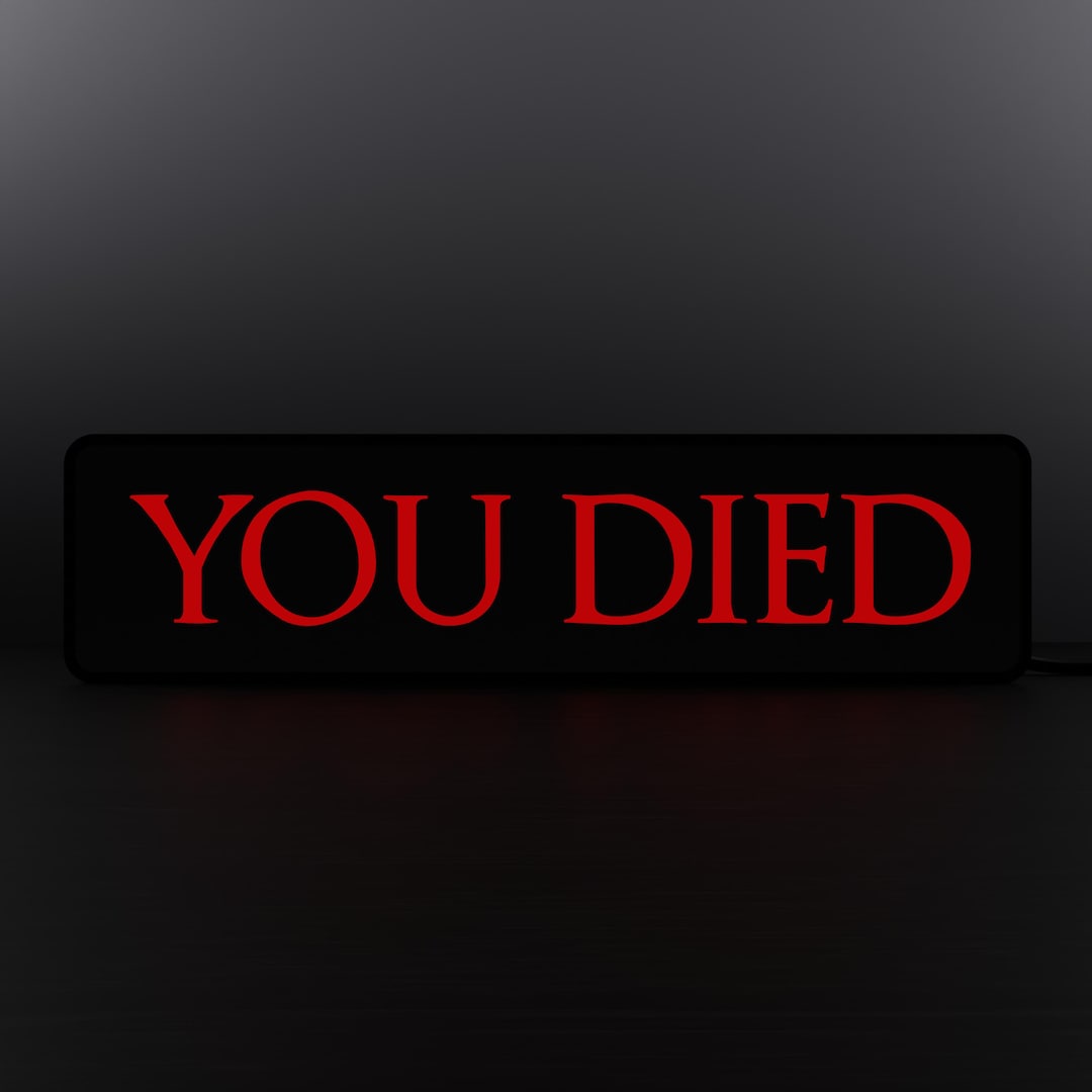 Darksouls You Died LED Sign Lamp Lightbox - Etsy