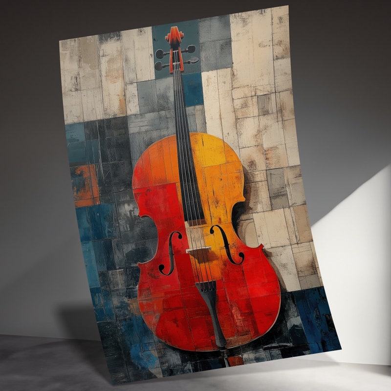 Abstract Cello Art Print - Etsy UK