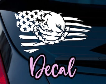 USA American Mexico Mexican Pride Country Flag Window Decal Bumper Sticker Car Truck SUV - Etsy