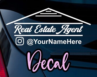 Real Estate Agent Decal Personalized Window Decal Marketing Sticker ...