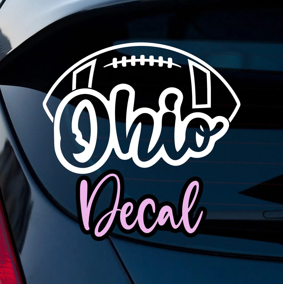 Ohio Football 001 Decal Football Ohio Decal Football OH Decal Ohio ...