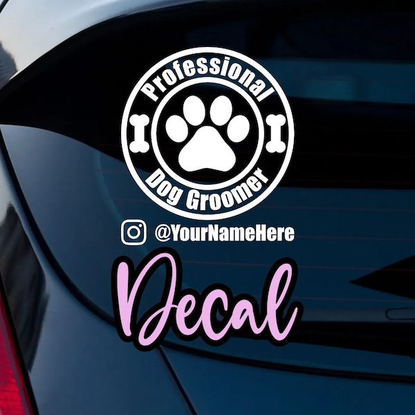 Dog Groomer Window Decal - Etsy