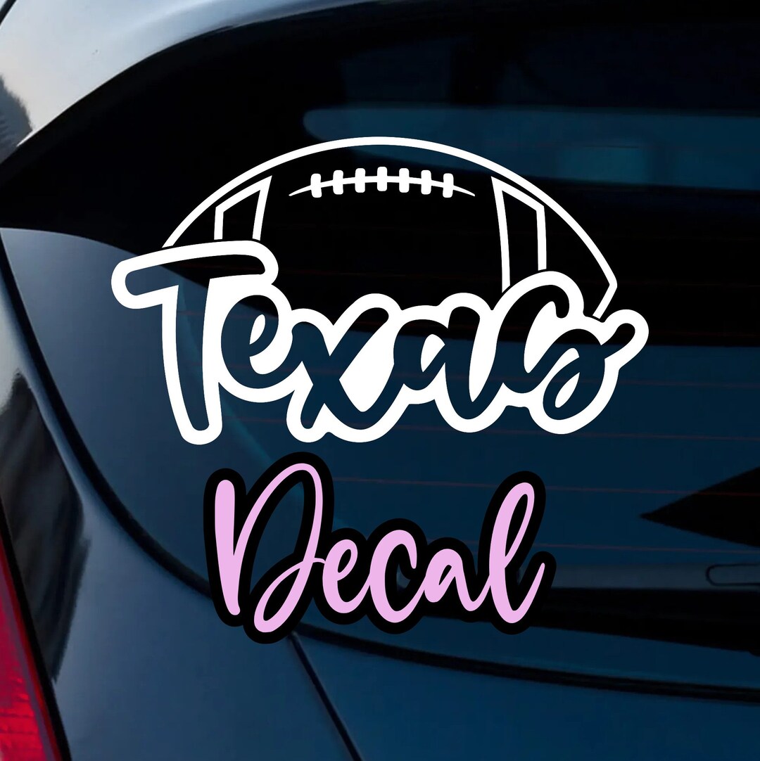 Texas Football 001 Decal Football State Decal Dallas Car Truck Decal ...
