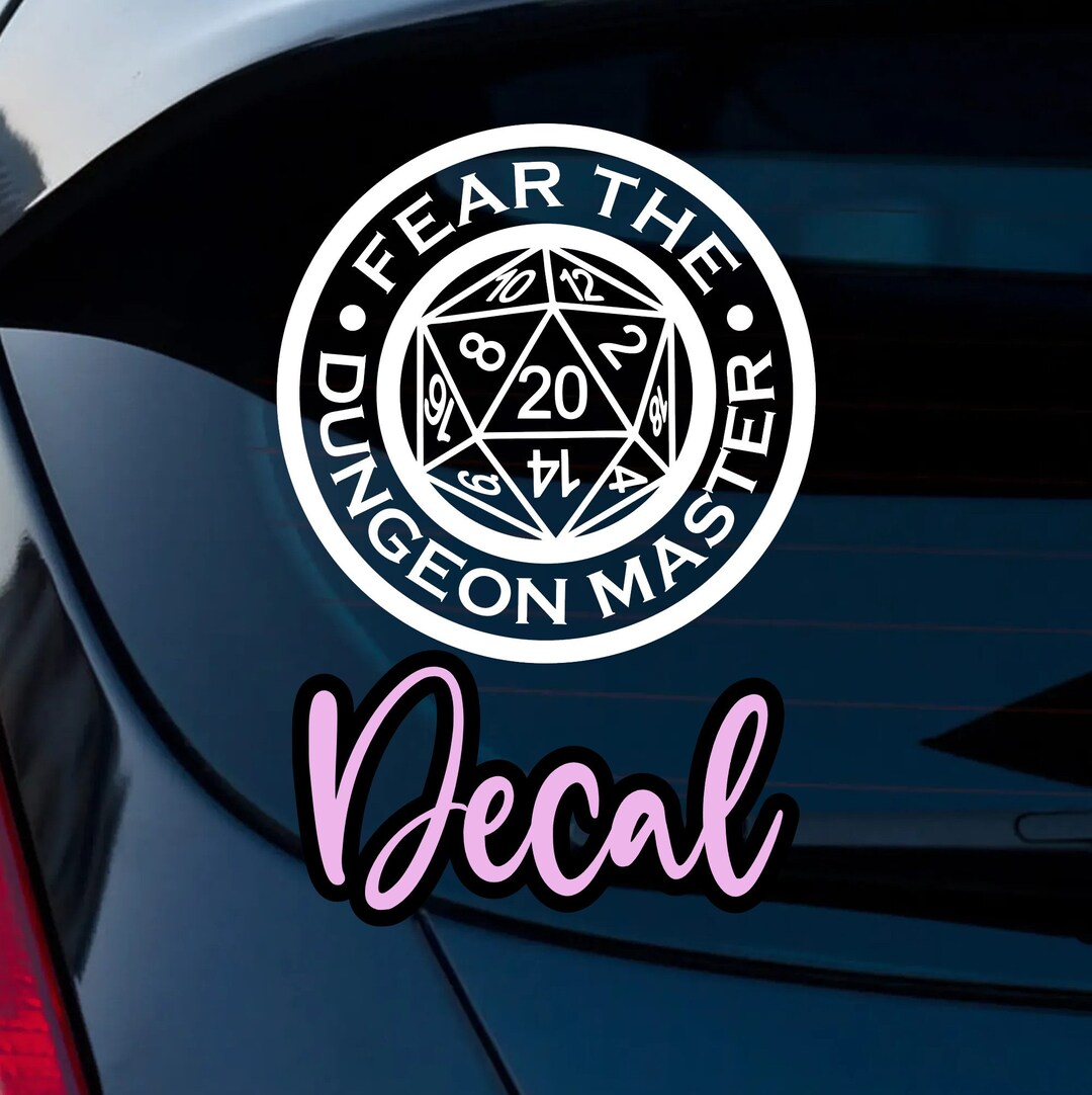 Fear the Dungeon Master Decal DM Window Decal Dungeons Decal RPG ...