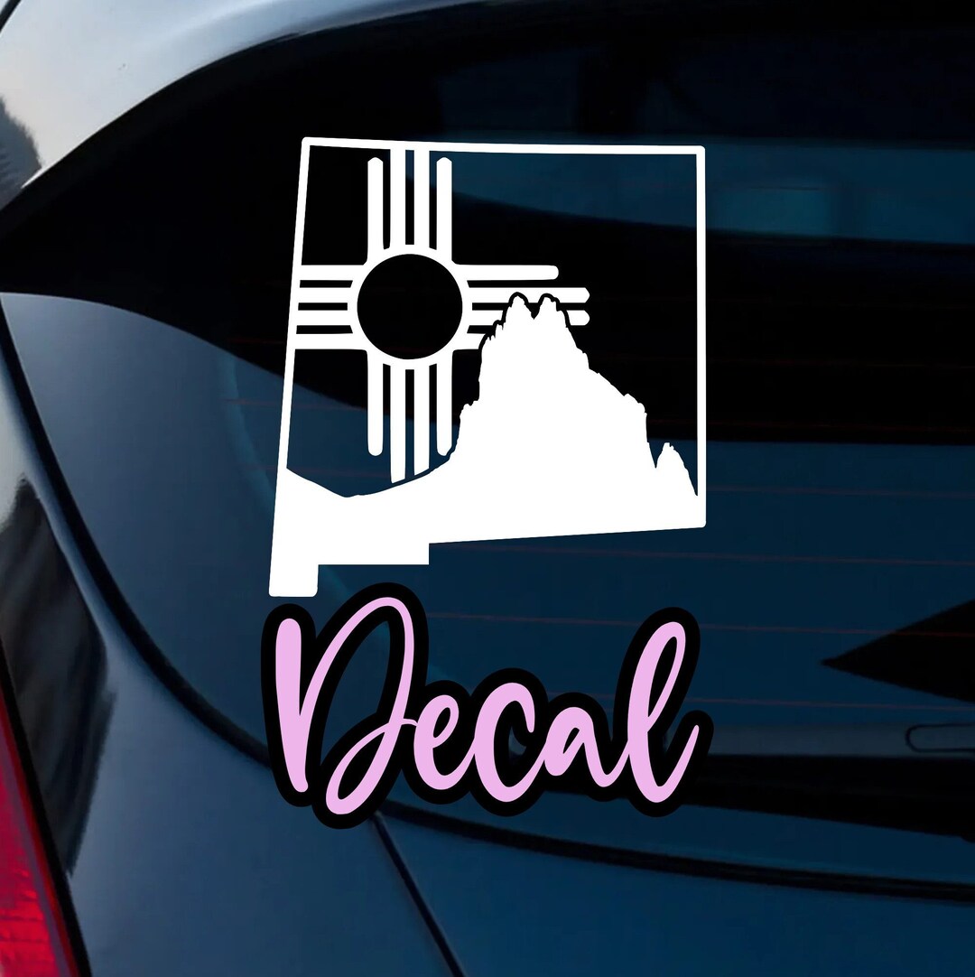 New Mexico Ship Rock Decal Land of Enchantment New Mexico Window Decal ...