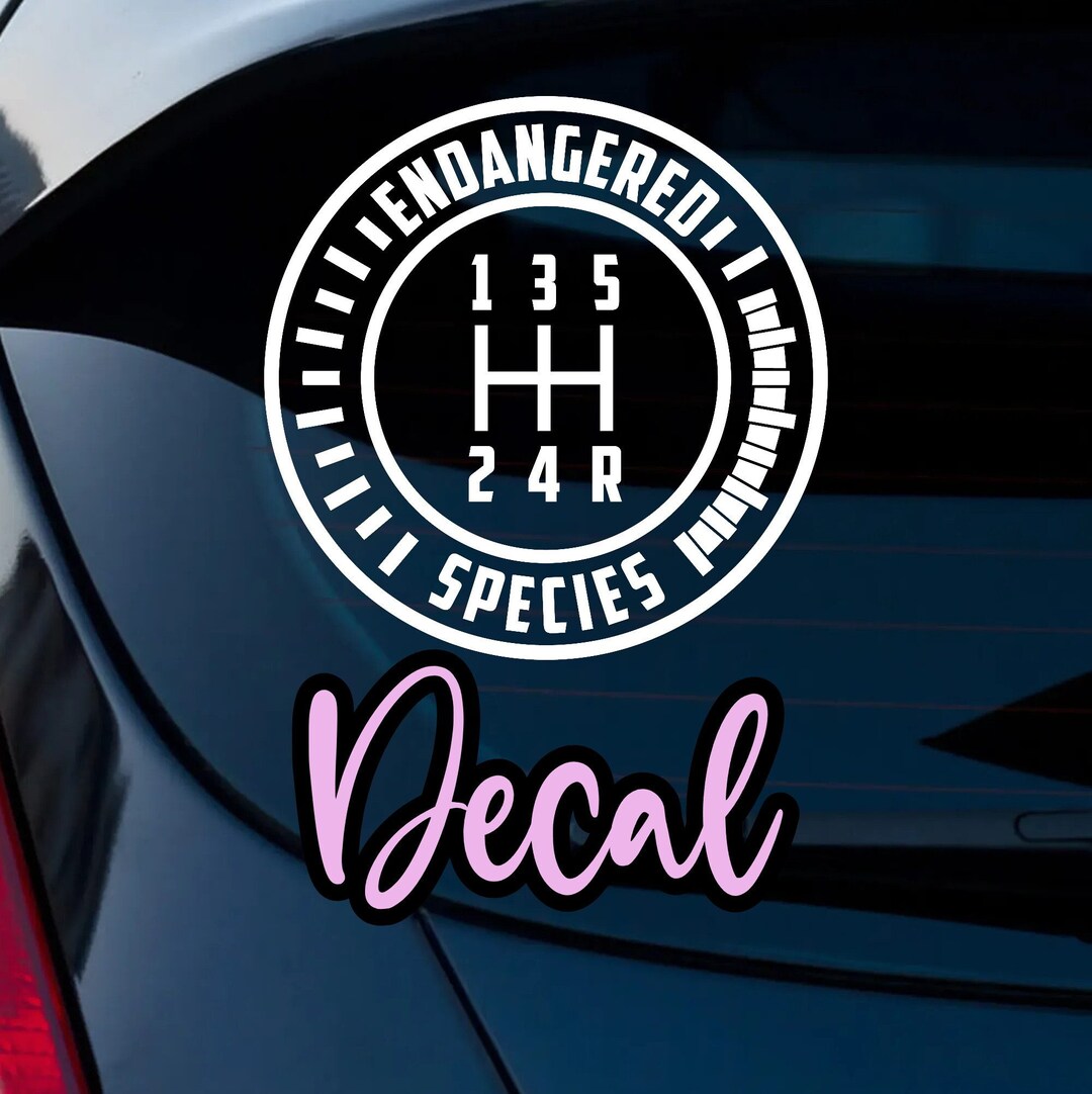 Endangered Species 5 Speed Decal Manual Shift Window Decal Car Decal ...