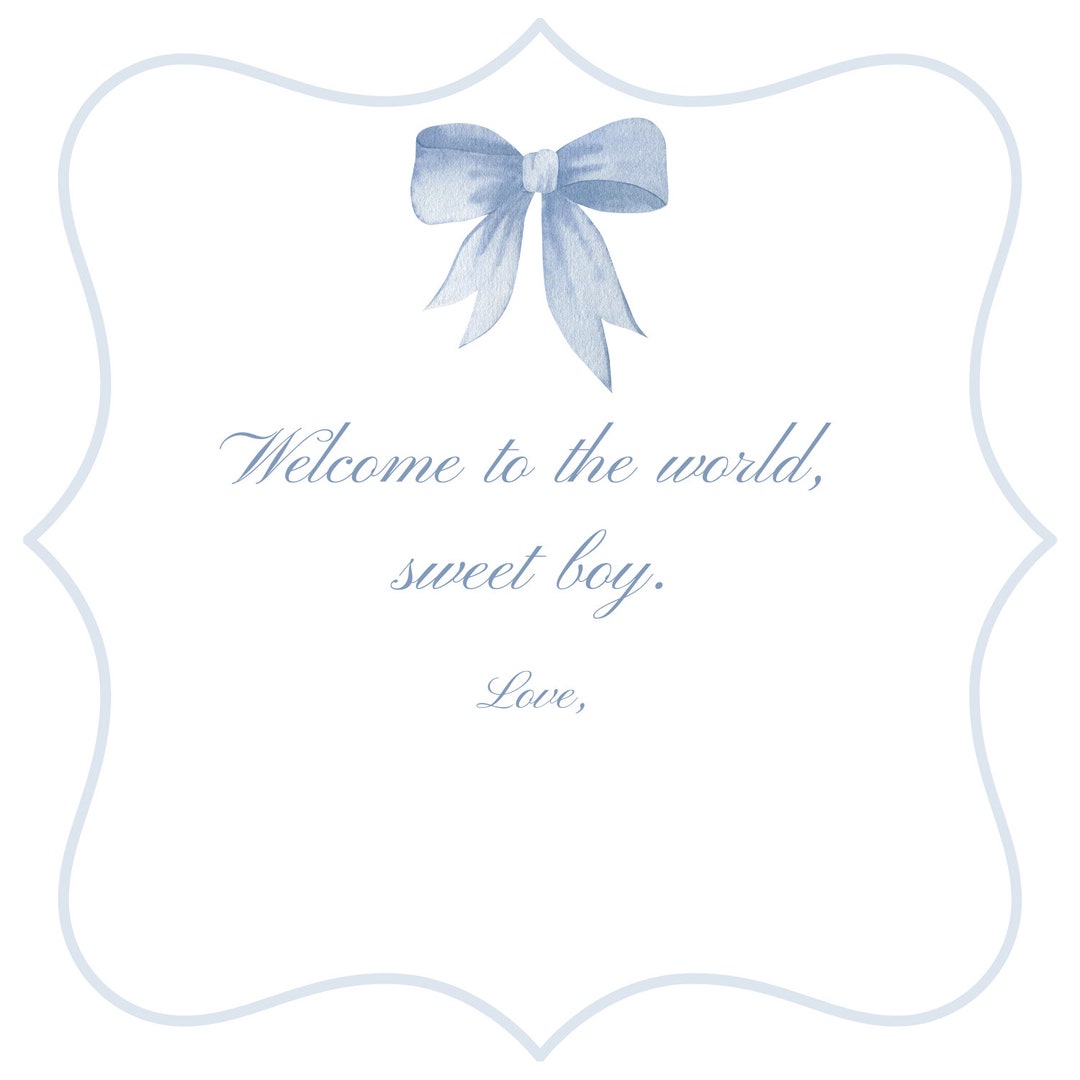 Digital Baby Boy Gift Tag - Etsy