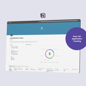 Job Application Tracker Notion Template | Manage Applications, Track Interviews, Organize Job ...