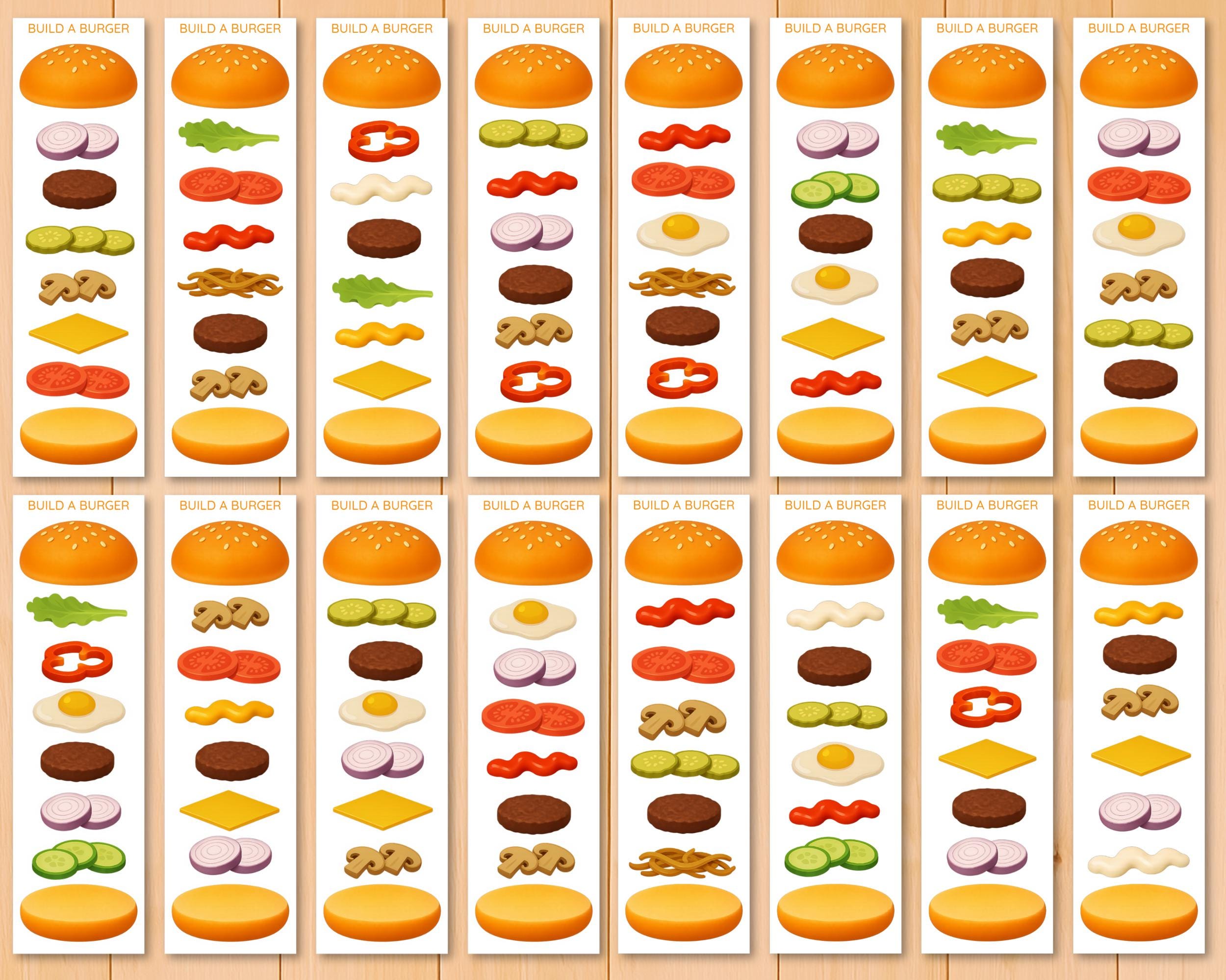 Burger Pattern Game, Sequencing Activity, Build Burgers, Preschool ...