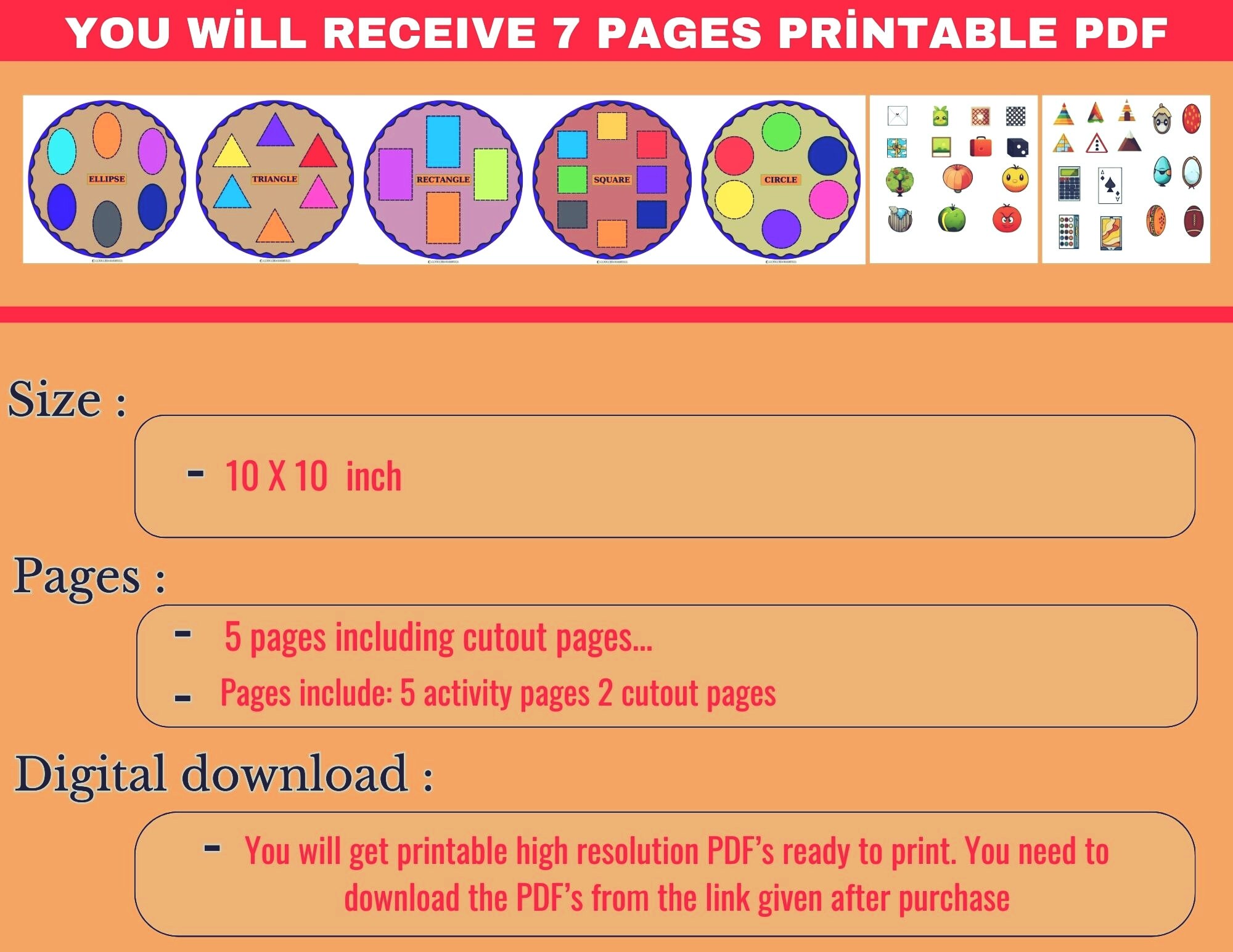 Five Shape Sorting Activity, Fully Assembled, Learn 5 Shapes, Toddlers ...