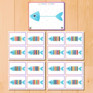 Popsicle Stick Color Sorting Cards, Fine Motor Skills, Preschool ...