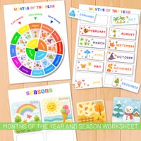 The Four Seasons Wall Art Print, Seasons Printable, Kids Wall Art ...