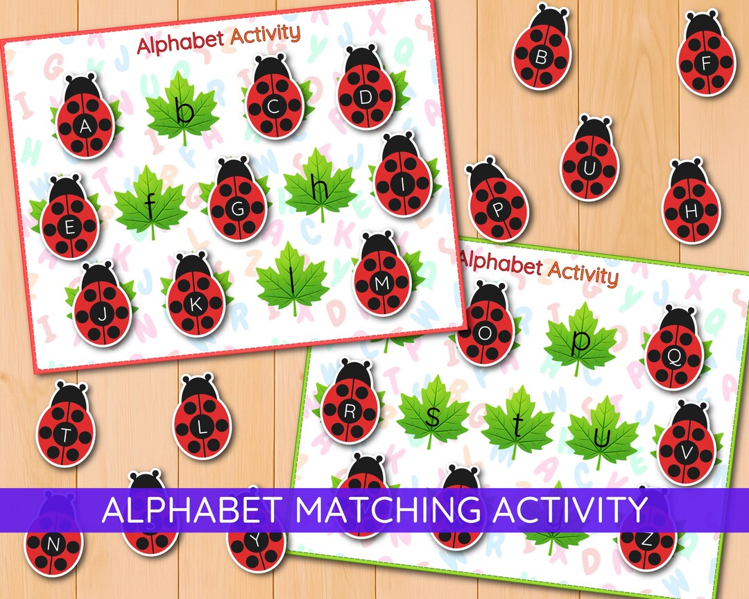 Ladybug Alphabet Matching Activity, Uppercase Lowercase Game, Preschool ...