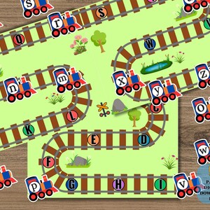 Trains Alphabet Matching Activity ABC Busy Book Pages Toddler Learning ...