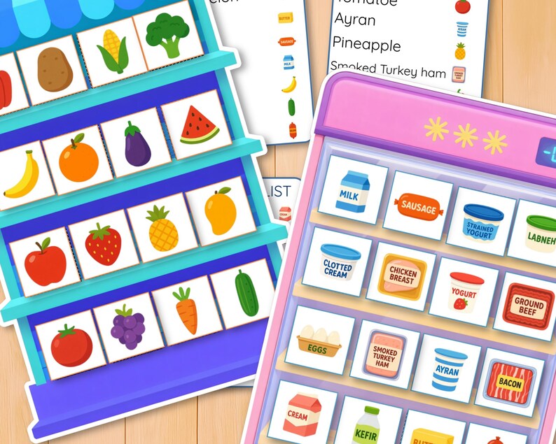 Shopping Activity Game, Market Sorting Activities, Grocery Store ...