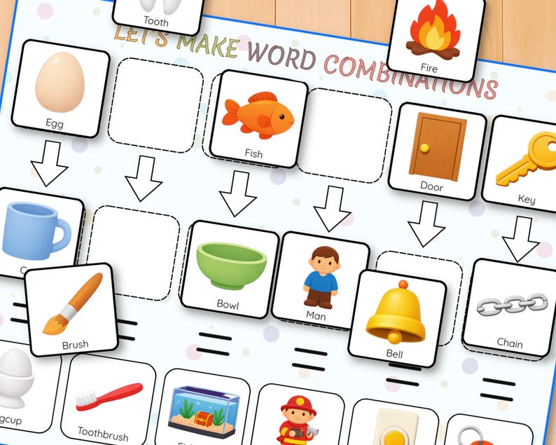 Compound Words Matching Activity, Build and Match, Early Readers ...